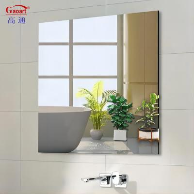 Cina Specchio di vetro Infinity senza cornice Modern Wall Vanity per decorazioni da letto Adesivo adesivo in vendita