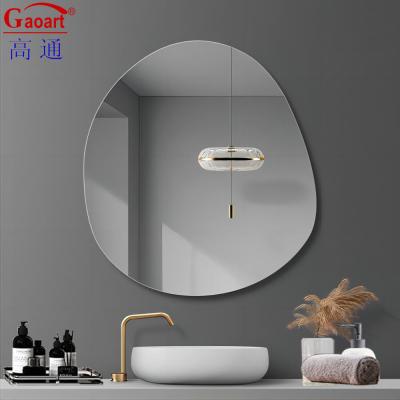 Cina Dimensioni personalizzate Specchio di vetro Bagno moderno Bellezza oro trucco per la casa Magia adesivo completo in vendita