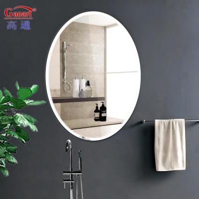 China Gepersonaliseerd Grootte Glas Spiegel Moderne Bad Beauty Gold Make Up Home Magic Volledige Sticker Te koop
