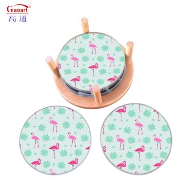 Cina Customized Logo Acceptable Tempered Square Cut Float Bread Blank for Kitchen Wine Glass Coaster in vendita
