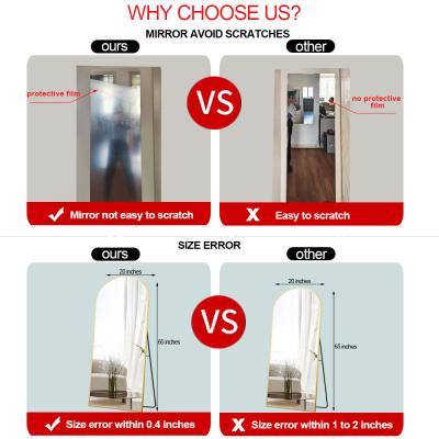 Cina Pavimento Nordic Large Long Full Length Toilet Standing Wall Led Hair Station Home Decor Salone Specchio 50 Salone CN SHN in vendita