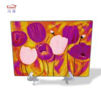 China Custom Tempered Clear Square Kitchen Tool Good Selling Bread Blank Float Cutting Board for sale
