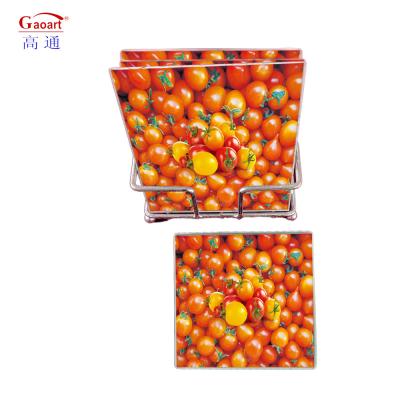 Cina Smooth Surface Tempered Glass Cutting Board Classical Design for Kitchen Wine Coaster in vendita