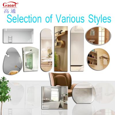 China Modern Design Home Decor Glass Decorative Gold Mirror for Living Room Bathroom Bedroom à venda
