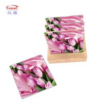 China Customized Size Kitchen Tempered Cutting Board with Handle and Glass Coaster Function for sale