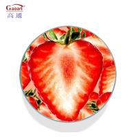 China Round Tempered Glass Coaster for Float Bread Blank Custom Clear Cut Kitchen Cutting Board for sale