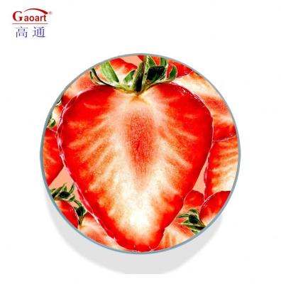 Cina Tavola di taglio in vetro temperato rotondo per pane a vuoto in bianco in vendita