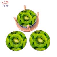China Round Tempered Glass Coaster for Float Bread Blank Custom Clear Cut Kitchen Cutting Board for sale