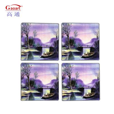 Cina Square Tempered Glass Bread Float Cutting Board with Smooth Surface and Wine Glass Coaster in vendita