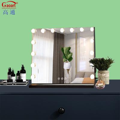 China Custom Large Led Makeup Vanity Mirror with Light Bulb in and Fashionable Design Style for sale
