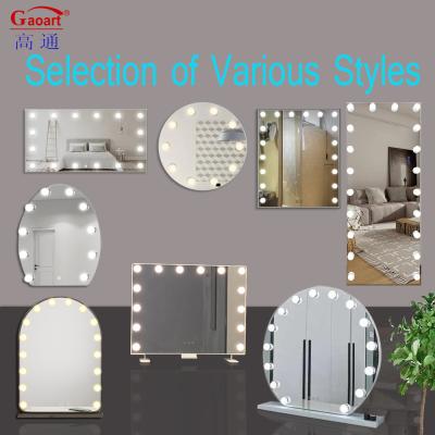 China Custom Large Led Makeup Vanity Mirror with Light Bulb in and Fashionable Design Style for sale