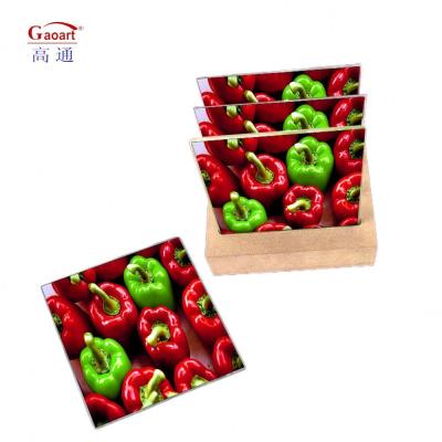 Cina ALL-Season Square Tempered Cutting Board Kitchen Serving Tray With Handle and Coaster in vendita