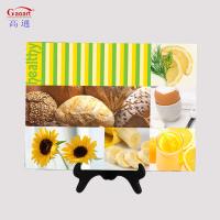 China Toughened Kitchen Placemat Custom Vegetable Rectangular for Round Glass Dining Table for sale