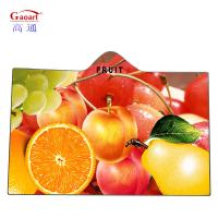 China Toughened Kitchen Placemat Custom Vegetable Rectangular for Round Glass Dining Table for sale