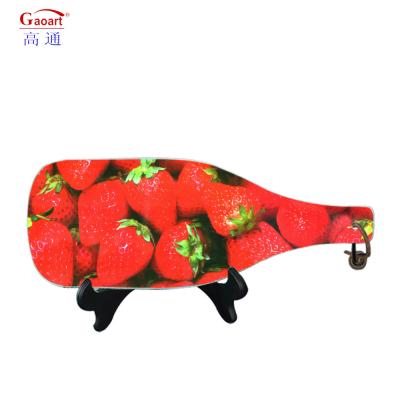 Cina Sustainable Fruit Design Unbreakable Tempered Glass Cutting Board for Home and Kitchen in vendita