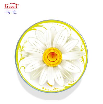 Cina Sustainable Classic Design White Vegetable Tempered Glass Cutting Board With Handle in vendita