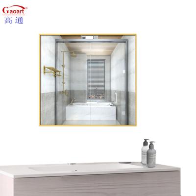 Cina Grande varietà di pavimento in piedi in alluminio Specchio decorativo con telaio nero in vendita