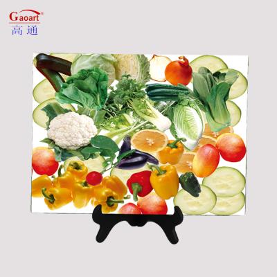Cina Customized Color Round Glass Tempered Square Block Chopping Board for Kitchen Cutting in vendita