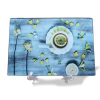 China Kitchen Cutting Board with Smooth Cheese Function and Rectangle Shape Tempered Glass for sale