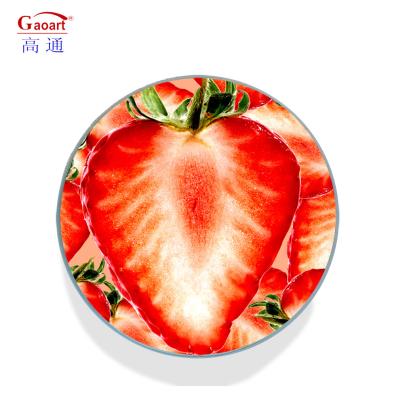 China Blocos de corte para cozinha incrustaveis Tabuleiro de corte temperado redondo e branco à venda