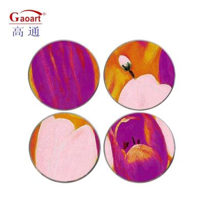 China Blocos de corte para cozinha incrustaveis Tabuleiro de corte temperado redondo e branco à venda