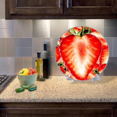 Cina Cut Blank Bread Clear Smooth Surface Custom Glass Chopping Blocks for Kitchen White in vendita