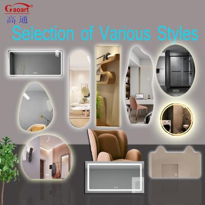 Cina Specchio di vetro bagno luce a LED Smart Defogger Antifog illuminato Portable Espejo piccolo in vendita