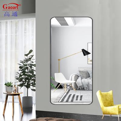 China Metal Oval Rosa Ouro Parede LED Decoração de Casa Com Espelho de Estande Com Grande Área de Visualização à venda
