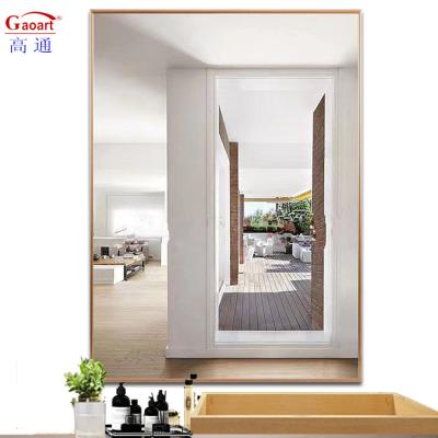 China Dimensão personalizada Alumínio Alumínio Frame Espelho de vidro para decoração de parede original e única à venda