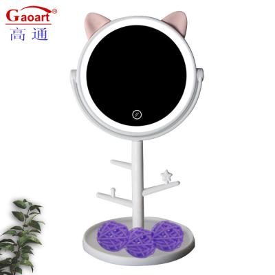 Cina Logo personalizzato LED Specchio di trucco Portatile e conveniente per i tocchi cosmetici in movimento in vendita