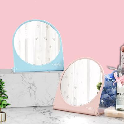 Cina Extra LOGO Specchio di vetro in plastica Tavolo di trucco in piedi per trucco portatile da scrivania in vendita