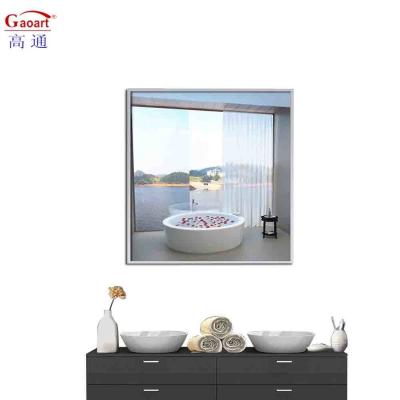 China Variedade Alumínio Casa Decoração Espelho Quadro de alumínio preto para decoração de banheiro à venda