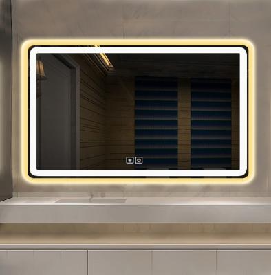 Cina Muro adesivo in vetro intelligente completo con specchio a led per decorazione del bagno taglia personalizzata in vendita