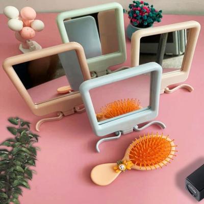 Cina Lady Dressing in forma di cuore Tasca regolabile trucco Compatto Mini Specchio con Qualit in vendita