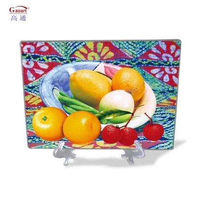Cina Stile Glam Design Tavola di taglio in vetro temperato trasparente per il formaggio di Natale in vendita
