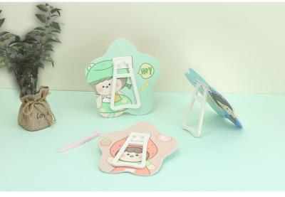 China Everyday Design Pocket Adjustable Mini Cosmetic Table with Custom Round Make-Up Mirror for sale