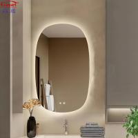 China Bathroom Decoration Modern Design Style Frameless LED Vanity Mirror with Fogless Function for sale