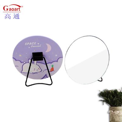 Cina Viaggiare in piedi Carino Top Make Up Tavolo cosmetico con specchio di metallo e vetro in vendita