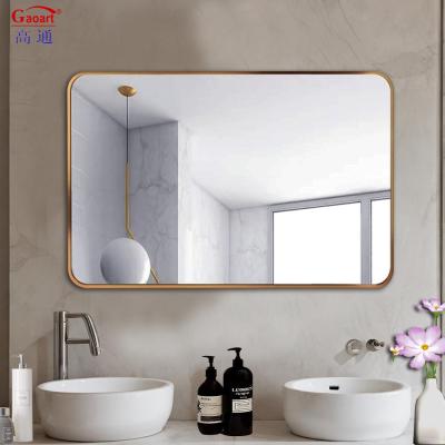 Cina Home Wineshop Bagno Specchio a muro con cornice nera moderna e adesivo in vetro appeso in vendita