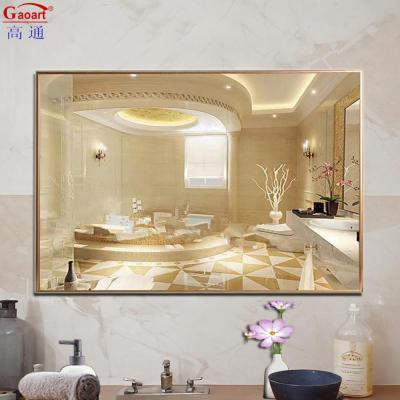 Cina Piccola parete oro grande oro vanità decorazione cornice di metallo specchio per sempre giorno in vendita