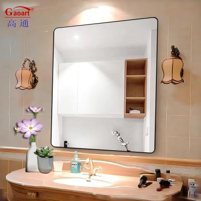 Cina Ogni giorno Occasione Metallo Oro Decorazione domestica Specchio a montatura in alluminio con dimensioni personalizzate in vendita