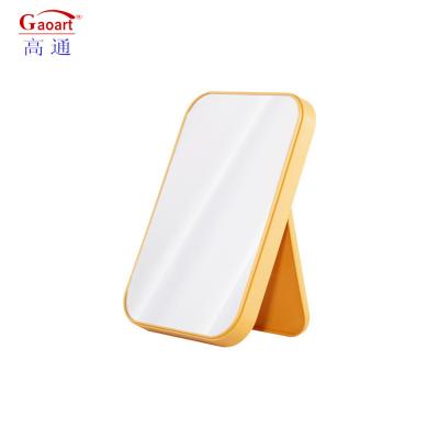 Cina Mini cerchio donna pelle specchio cosmetico logo personalizzato e il design per appesa a parete in vendita