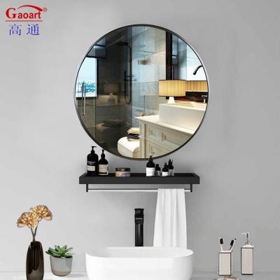 Cina Bagno in stile ovale Specchio a parete con ganci Grandi vetri d'argento Arredamento domestico in vendita
