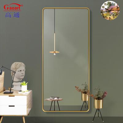 China Nordic Silber Design unzerbrechlicher Glasspiegel im ovalen Stil mit individueller Größe zu verkaufen