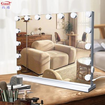 中国 Large White Illuminated Hollywood Makeup Vanity Mirror with LED Lights 販売のため