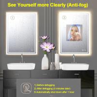 China Lighted Wall Mounted LED Bathroom Mirror for Makeup with Adjustable Brightness for sale