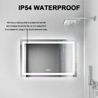 China Lighted Wall Mounted LED Bathroom Mirror for Makeup with Adjustable Brightness for sale