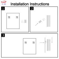 China Lighted Wall Mounted LED Bathroom Mirror for Makeup with Adjustable Brightness for sale