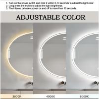China Lighted Wall Mounted LED Bathroom Mirror for Makeup with Adjustable Brightness for sale