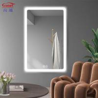 China Rectangle Illuminated Bathroom Vanity Mirror With Screen Touch Switch And Waterproof LED Strip for sale